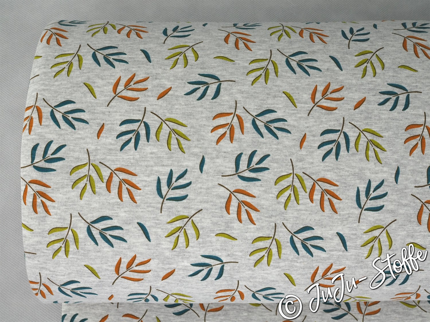 Alpenfleece Blätter Öko-Tex | JuJu-Stoffe.de