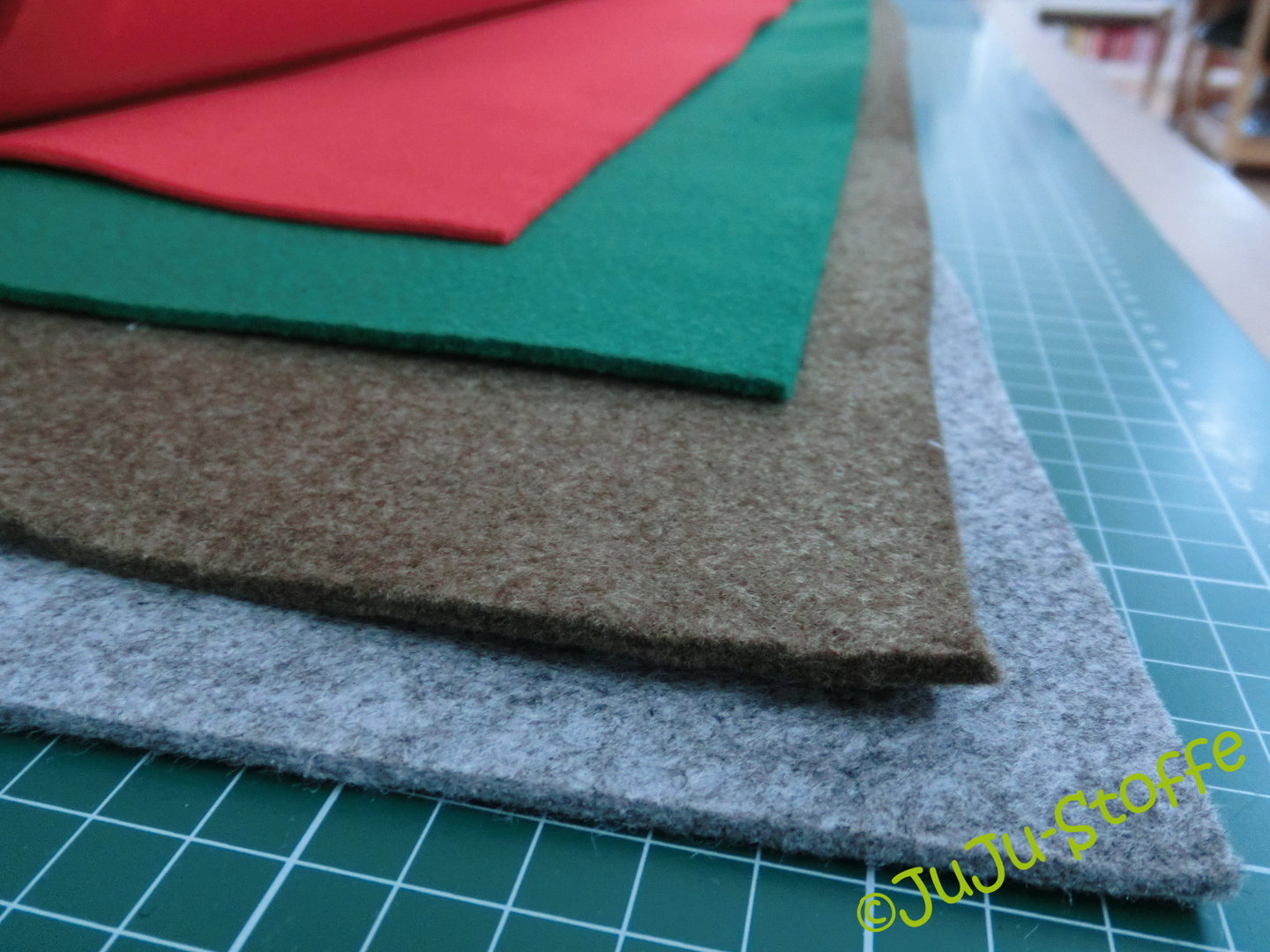 Filz braun-meliert 3mm | JuJu-Stoffe.de