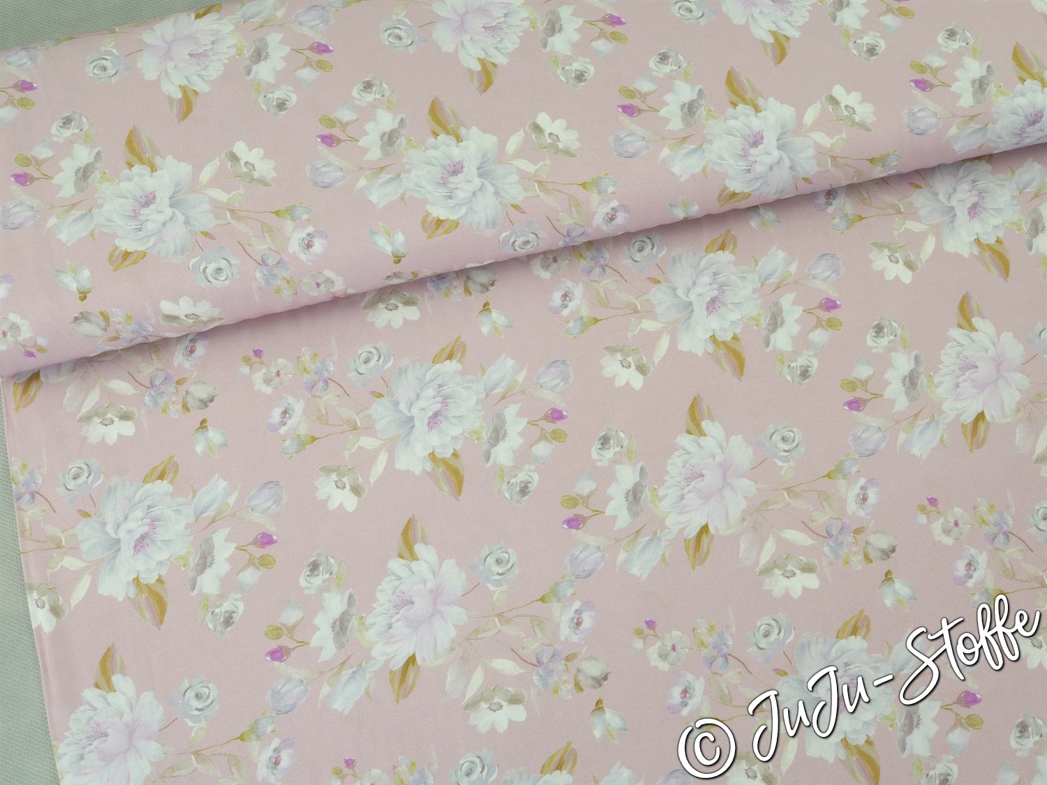 Viskose Rosen altrosa | JuJu-Stoffe.de