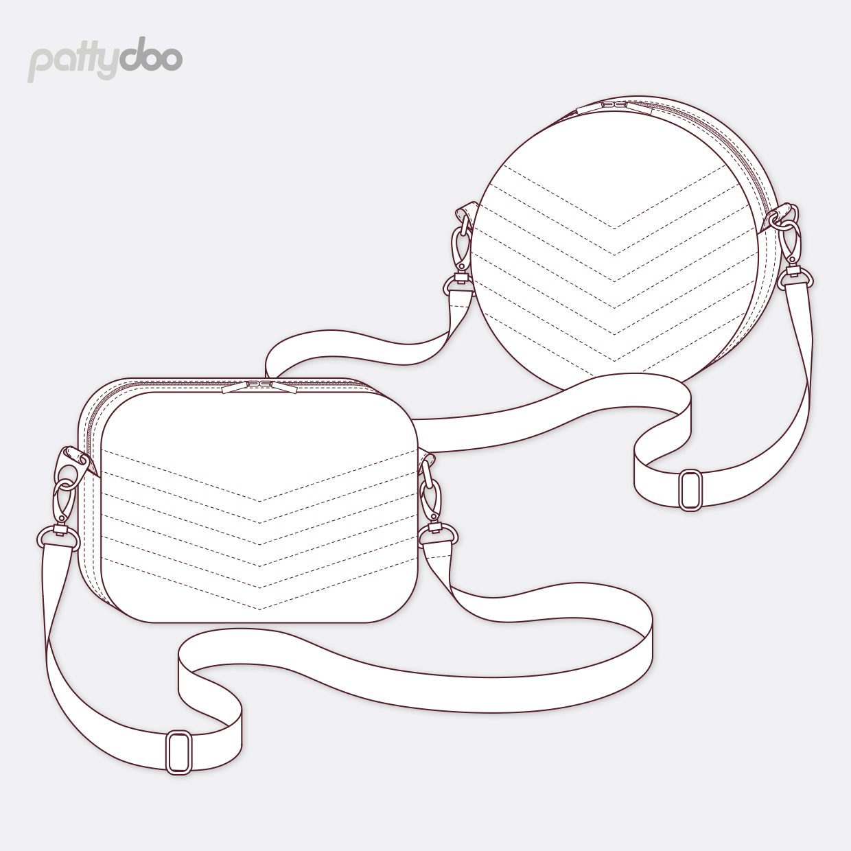 Papierschnittmuster Schultertasche Adora von pattydoo | JuJu-Stoffe.de