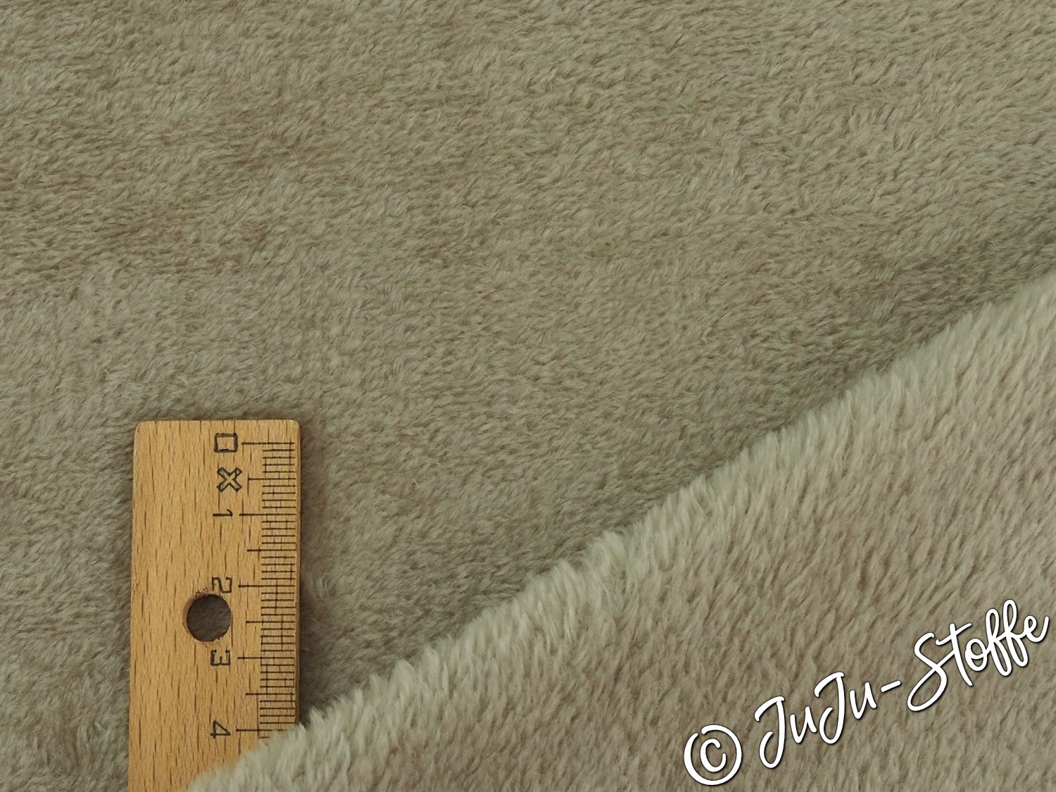 Fleece Teddy doubleface beige Öko-Tex | JuJu-Stoffe.de